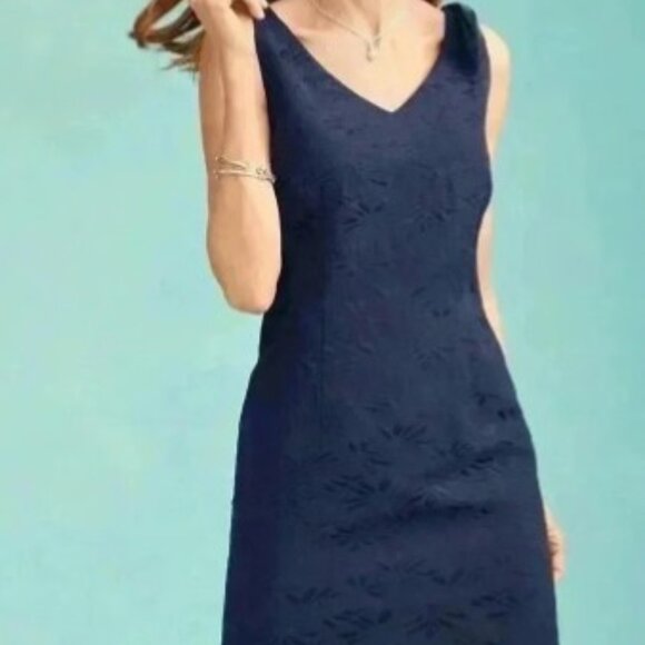 Talbots | Dresses | Nwt Talbots Navy Bow On One Shoulder Sheath ...